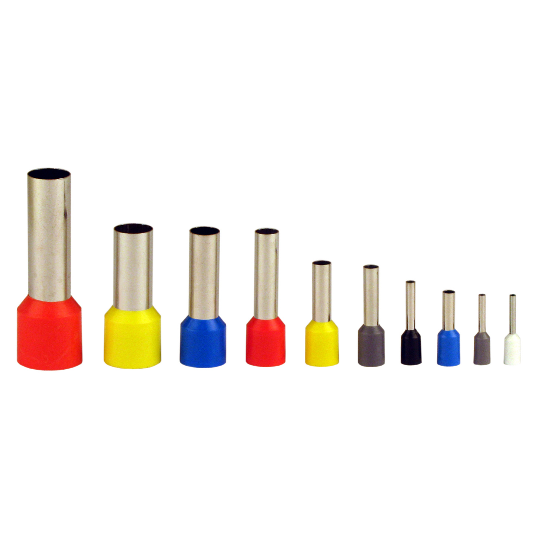 Terminal Pré-Isolado Pino Tubular 25,0mm² - Amarelo - 50 Unidades