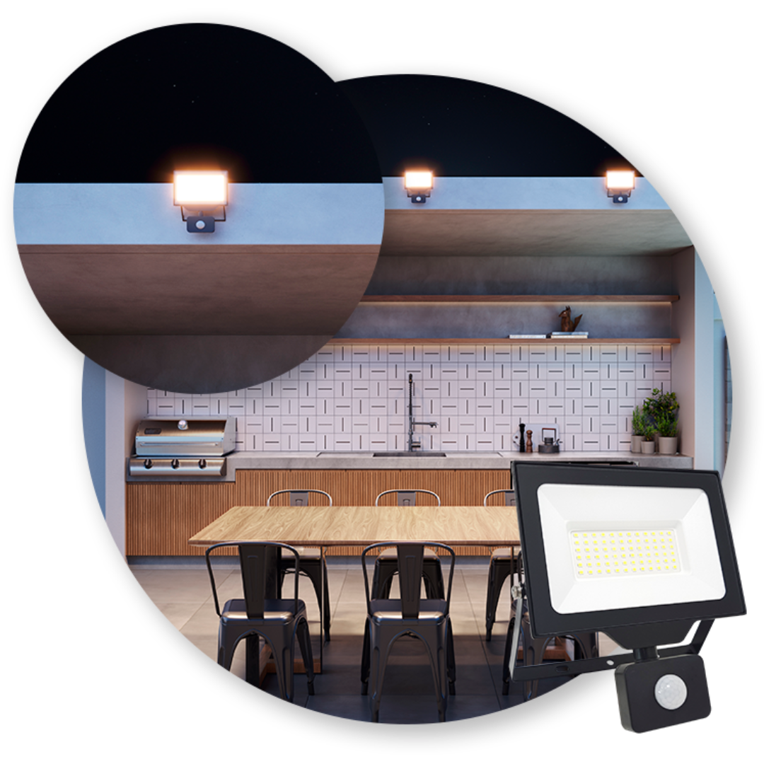 Refletor LED com Sensor de Presença 10W Branco 6500K