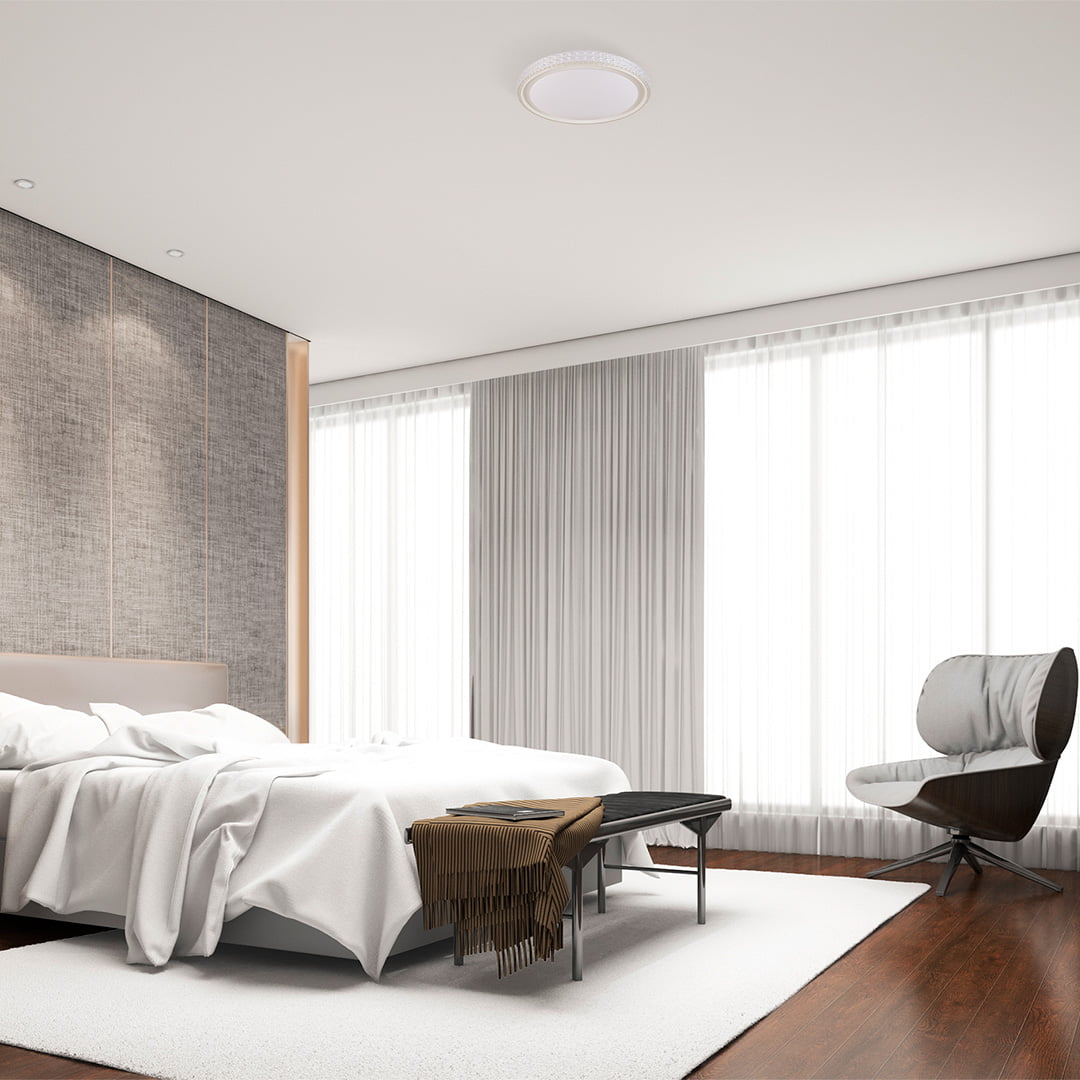 Painel LED Kenle 36W Cristal Redondo Branco